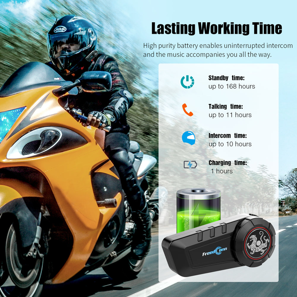 FreedConn KY-Pro Motocycle Helmet Waterproof and Wireless Bluetooth He